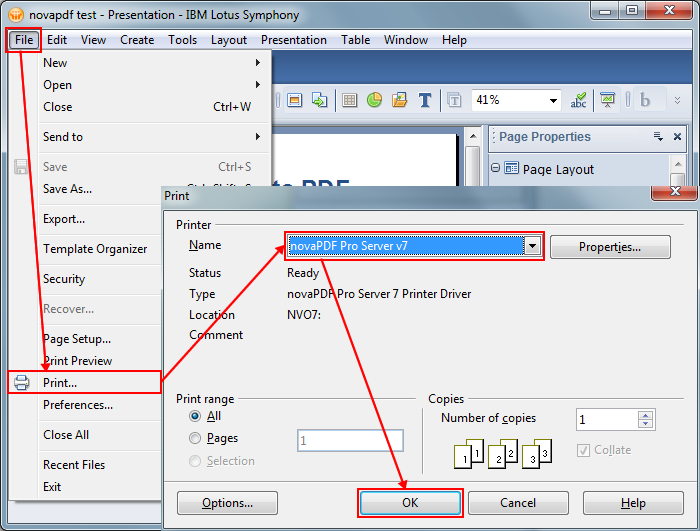 Publish presentations created by StarOffice Impress to PDF - novaPDF